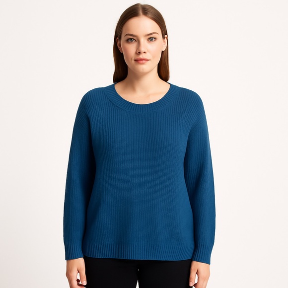 Lane Bryant | Sweaters | Lane Bryant Knit Sweater Blueteal Soft Cozy ...